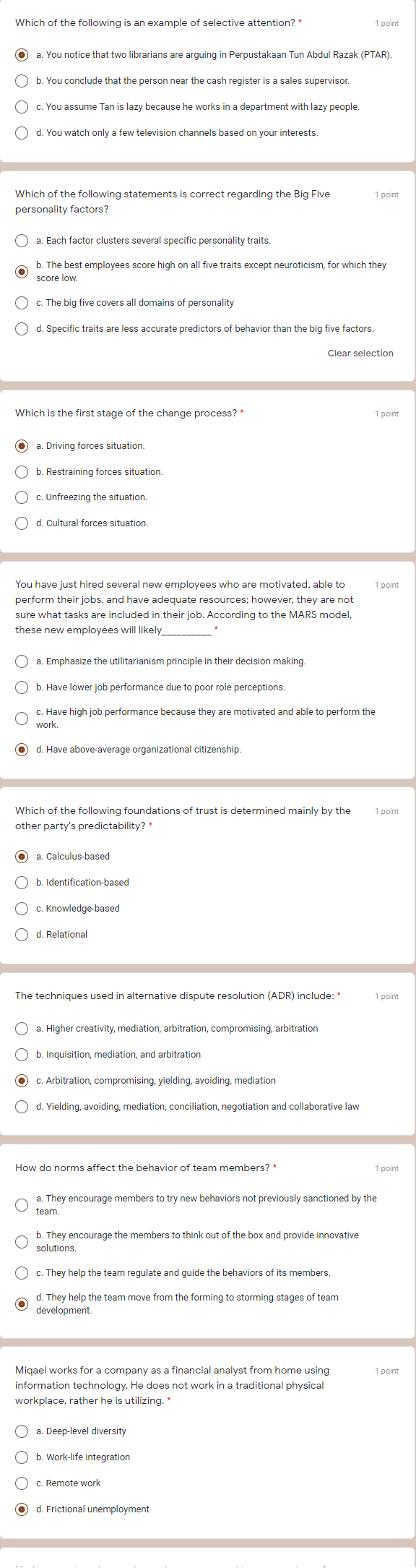 Which of the following is an example of selective | Chegg.com