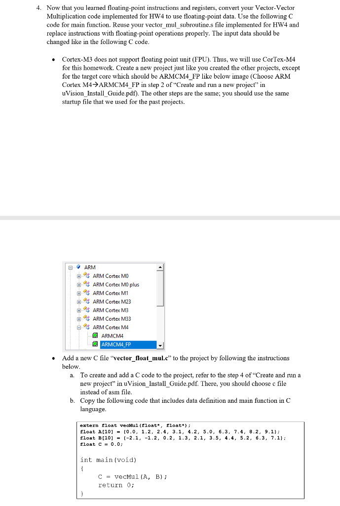 4. Now that you learned floating-point instructions | Chegg.com