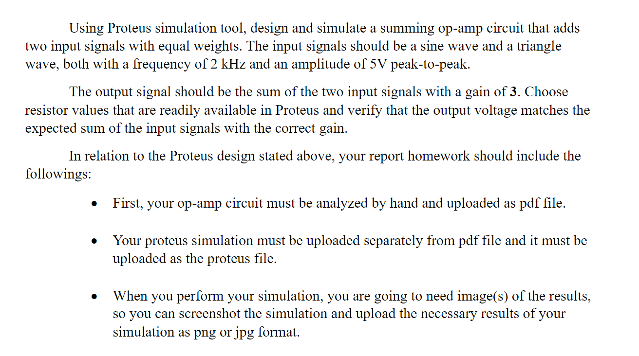 Solved Using Proteus simulation tool, design and simulate a | Chegg.com
