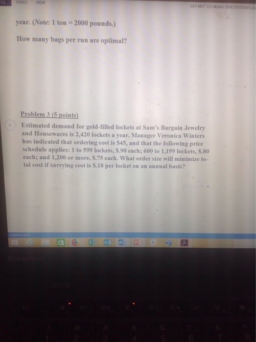 Solved Part 2: Problems (12 points Problem 1 (4 points) A | Chegg.com