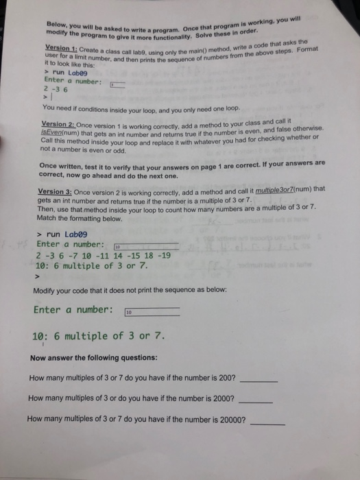 Solved Below, you will be asked to write a prog modify the | Chegg.com