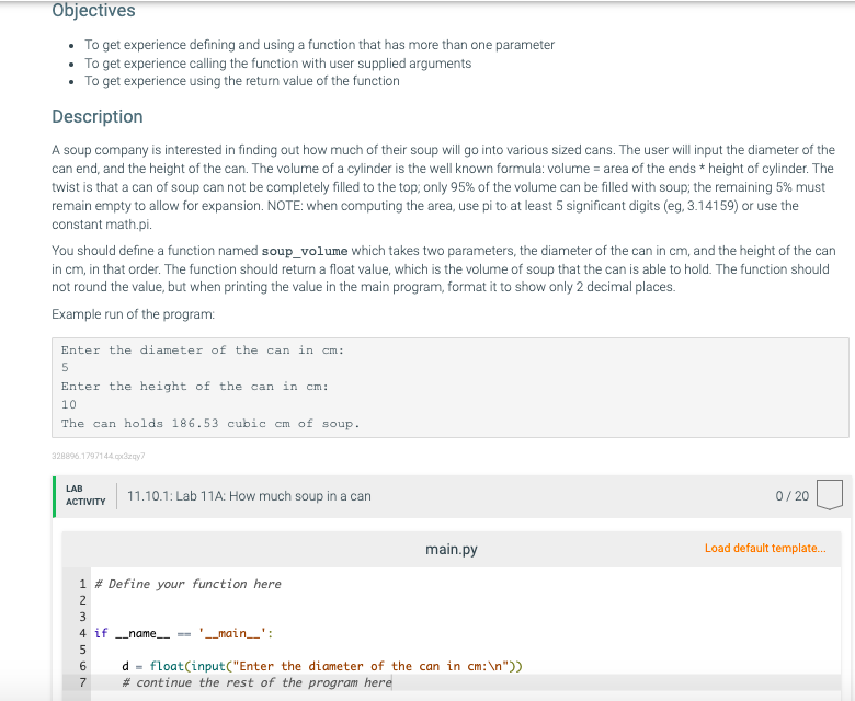 Solved Objectives . To get experience defining and using a | Chegg.com