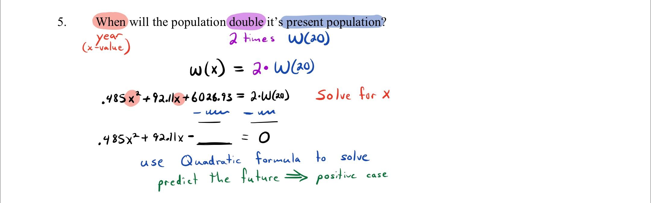 Solved when will the population double it’s present | Chegg.com