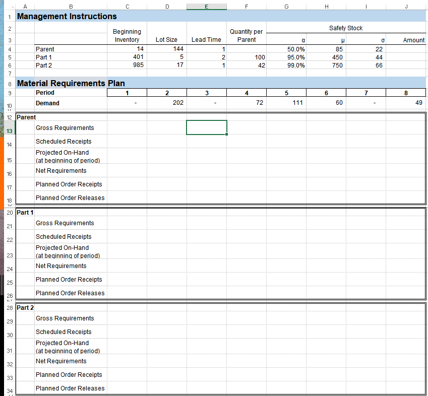 Solved Perform the necessary MRP calculations. Then | Chegg.com