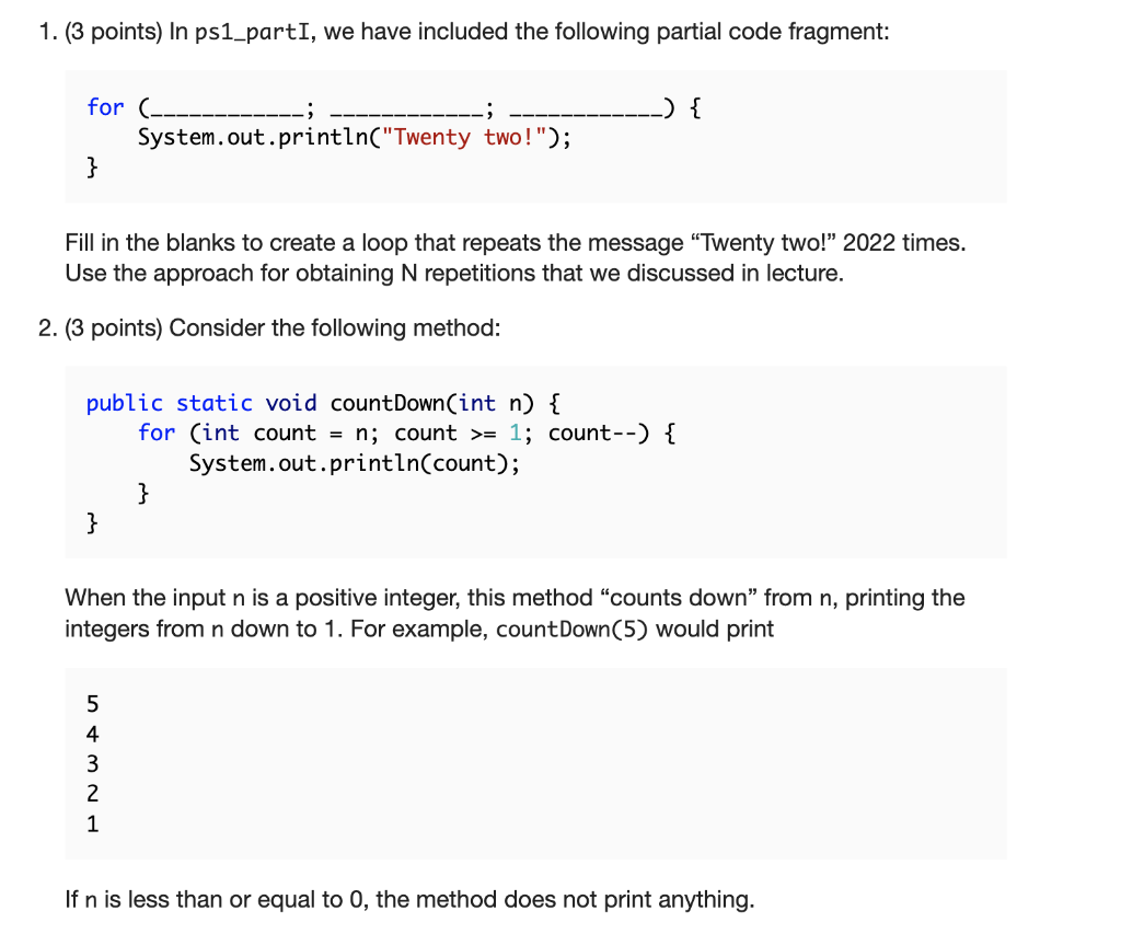Solved 1. (3 points) In ps1_partI, we have included the | Chegg.com