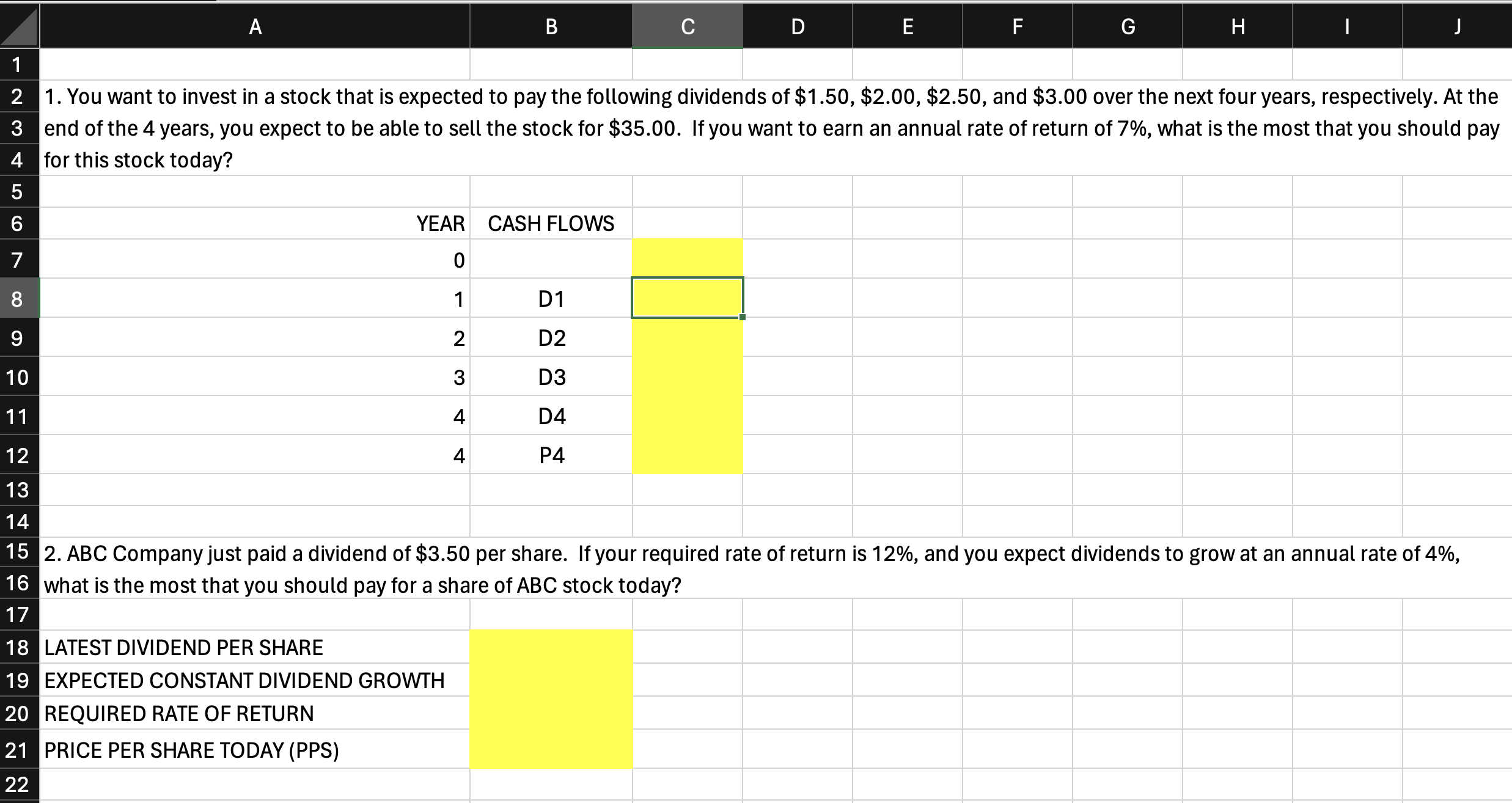 Solved You want to invest in a stock that is expected to pay | Chegg.com