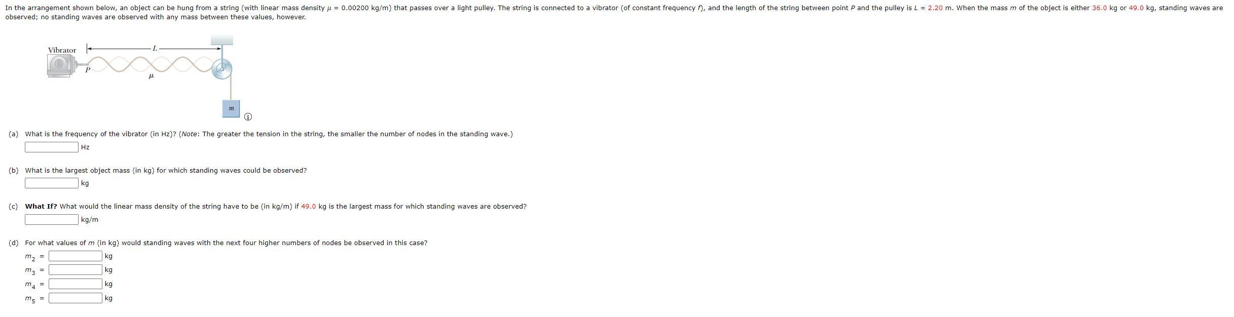 Solved In the arrangement shown below, an object can be hung | Chegg.com
