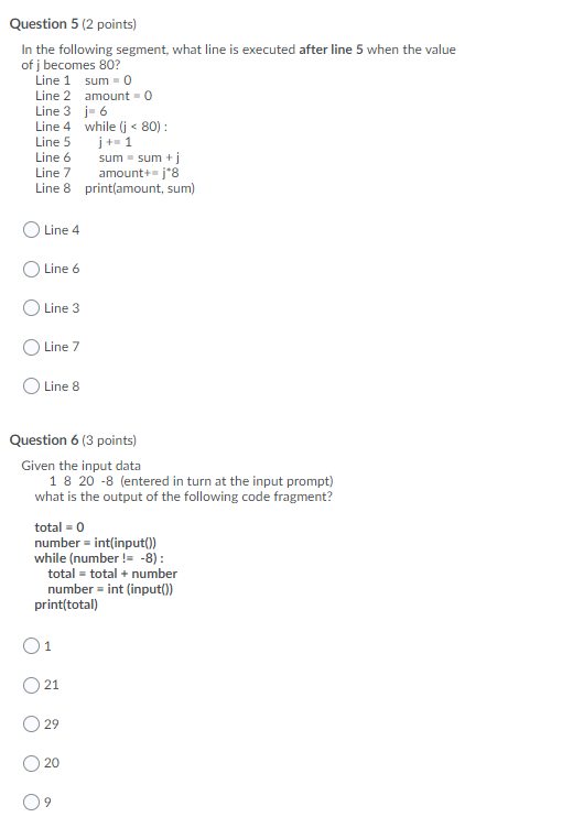 Solved Question 5 (2 points) In the following segment, what | Chegg.com