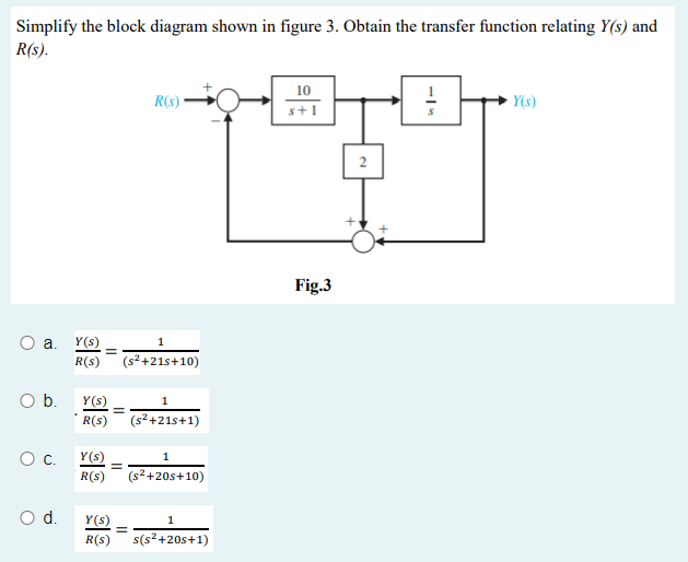 Solved Simplify the block diagram shown in figure 3. Obtain | Chegg.com