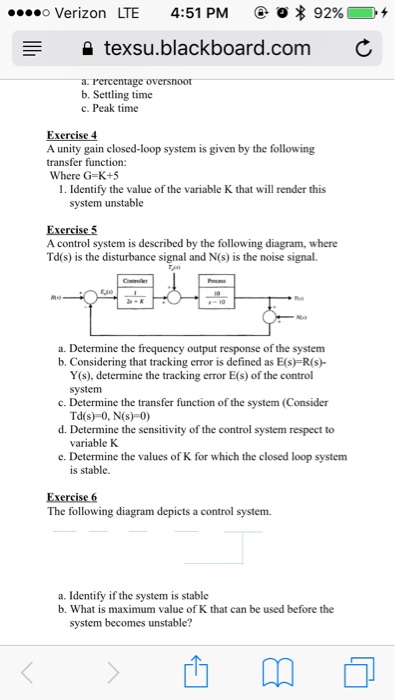 Solved oVerizon LTE 4:51 PM texsu.blackboard.com C ELECT 332 | Chegg.com