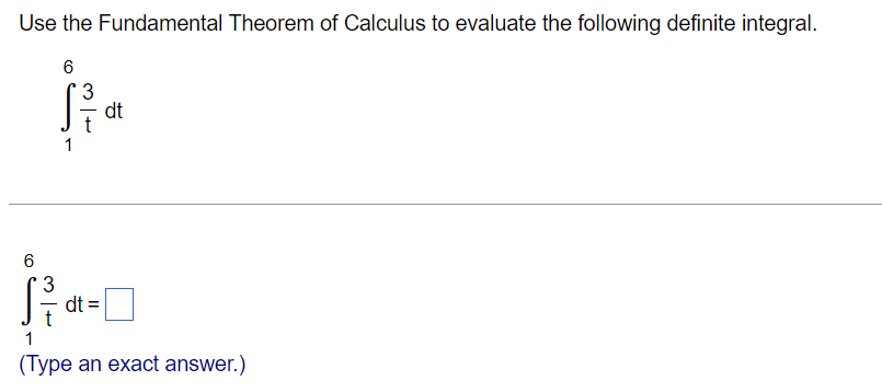 Solved Use the Fundamental Theorem of Calculus to evaluate | Chegg.com
