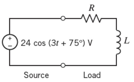 Solved The circuit shown consists of a source connected to a | Chegg.com