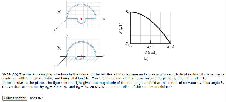 Solved (8c29p30) The current-carrying wire loop in the | Chegg.com