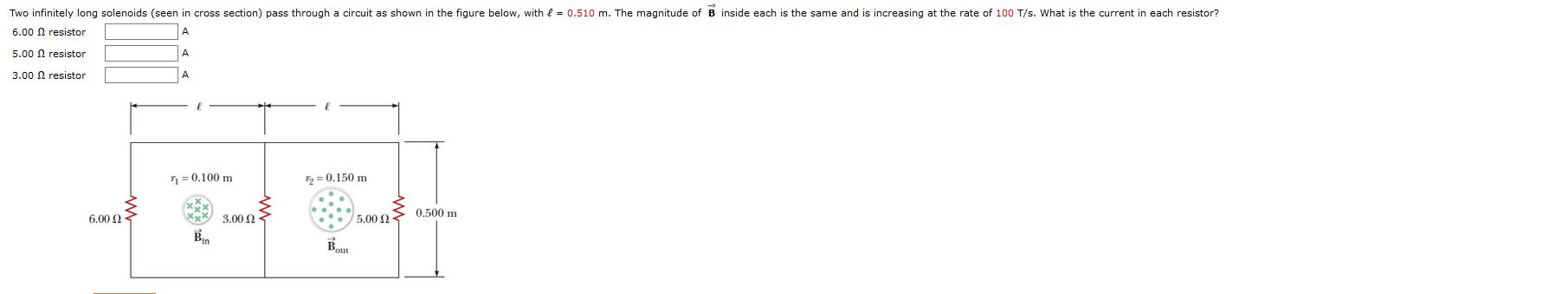 Solved Two infinitely long solenoids (seen in cross section) | Chegg.com