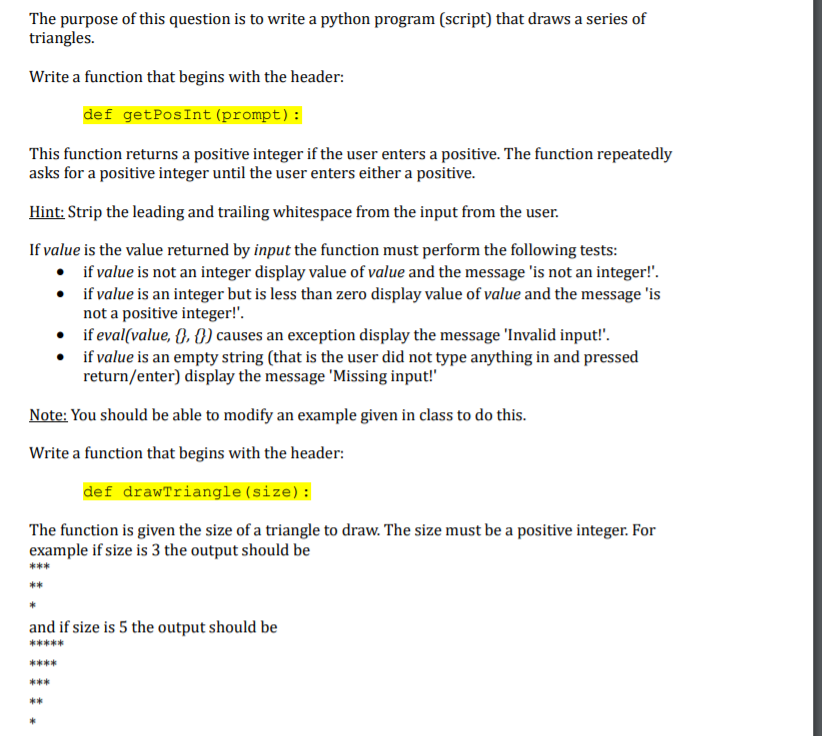 Solved The purpose of this question is to write a python | Chegg.com