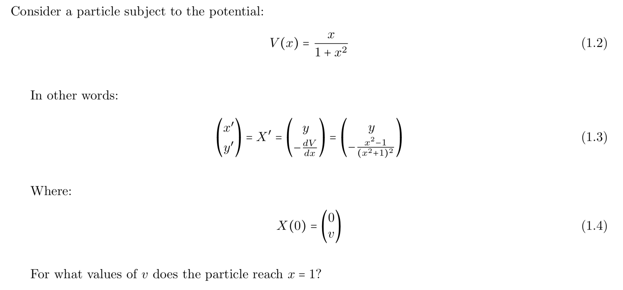 Solved Consider a particle subject to the potential: х V(x) | Chegg.com