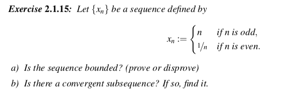 Solved Exercise 2.1.15: Let {xn) be a sequence defined by | Chegg.com