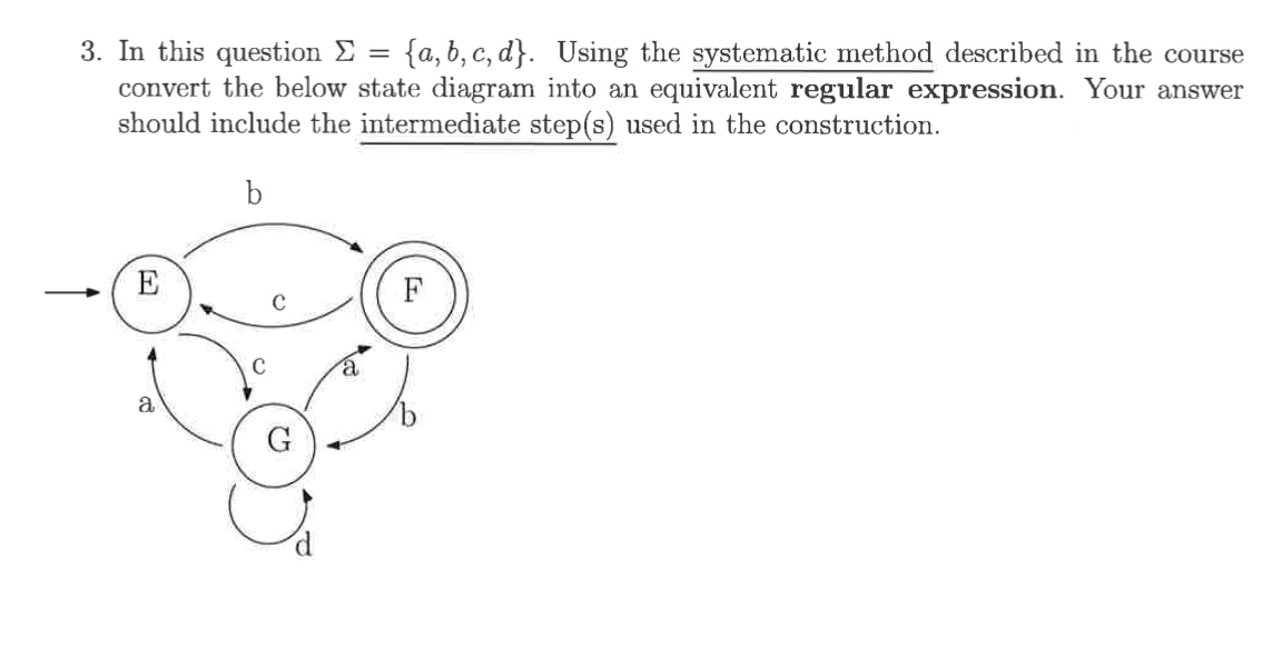 Solved 3. In this question E = {a,b,c,d}. Using the | Chegg.com