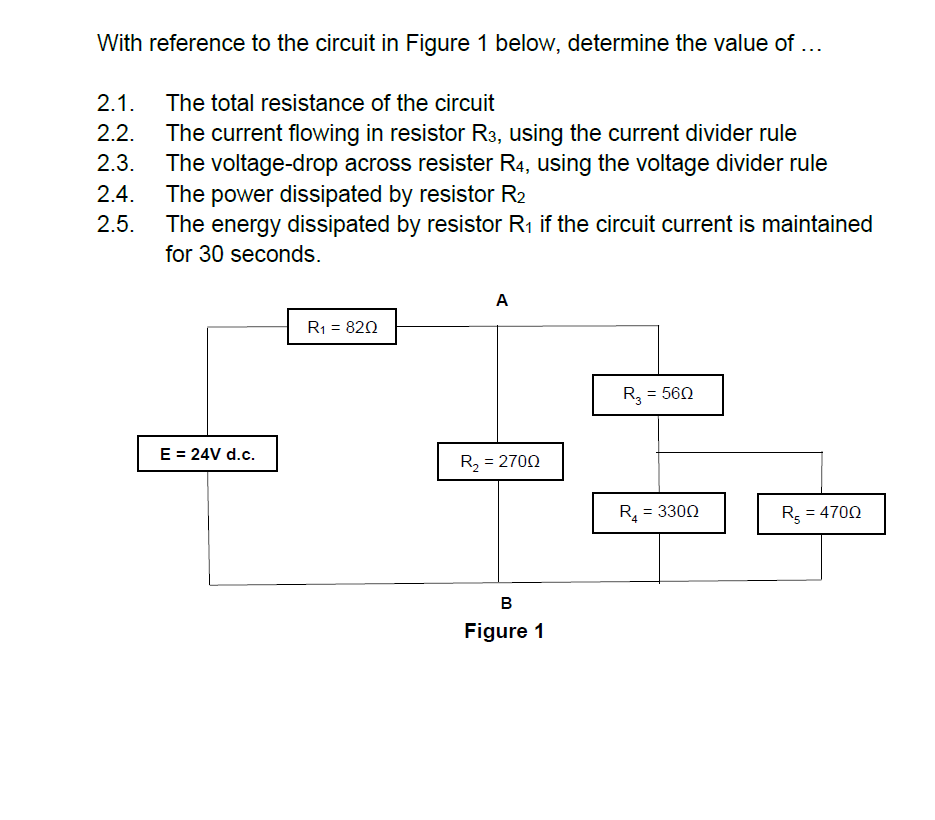 Solved With reference to the circuit in Figure 1 below, | Chegg.com