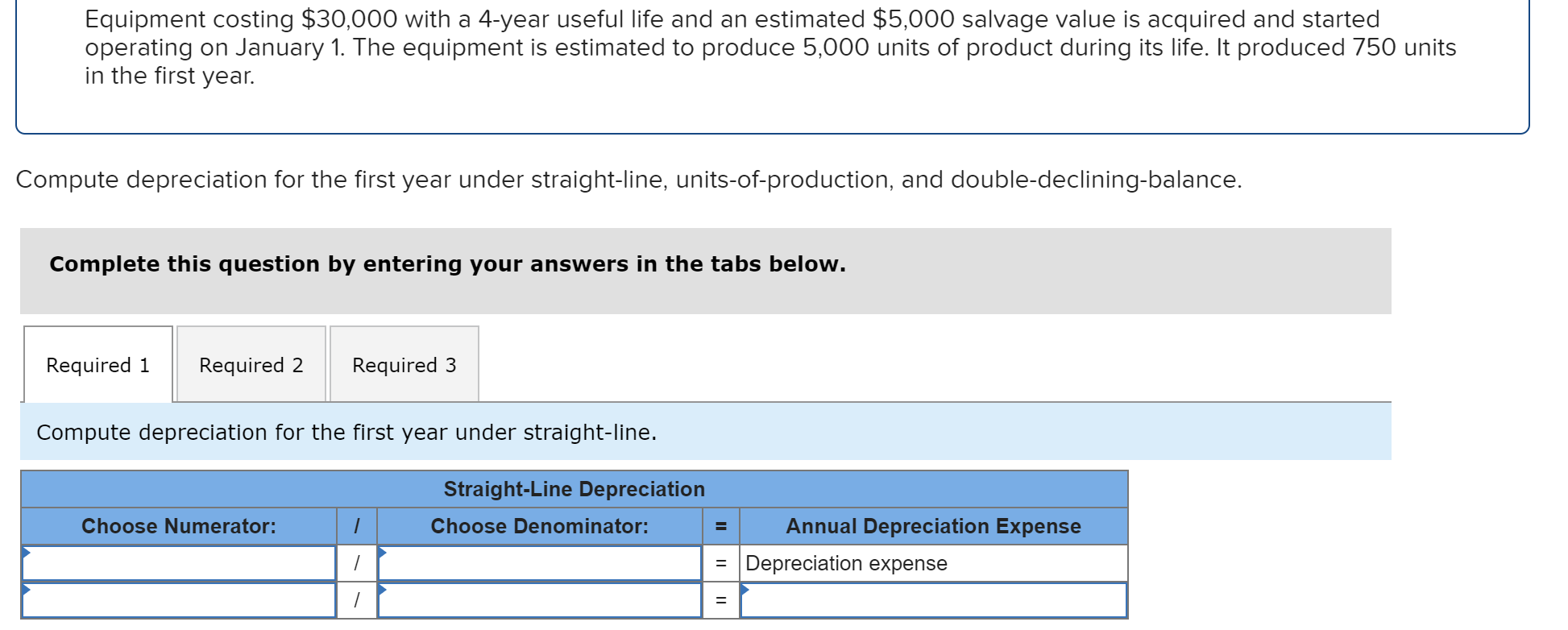 Solved Equipment Costing 30 000 With A 4 year Useful Life Chegg