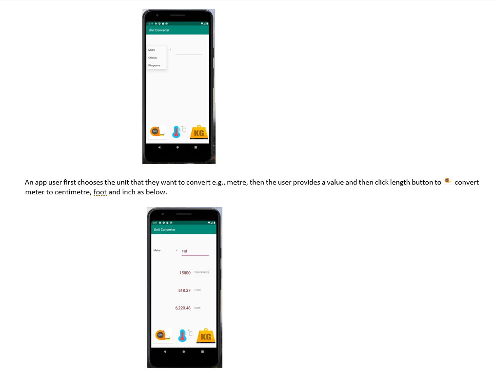 Mobile application Development Unit Converter Mobile | Chegg.com