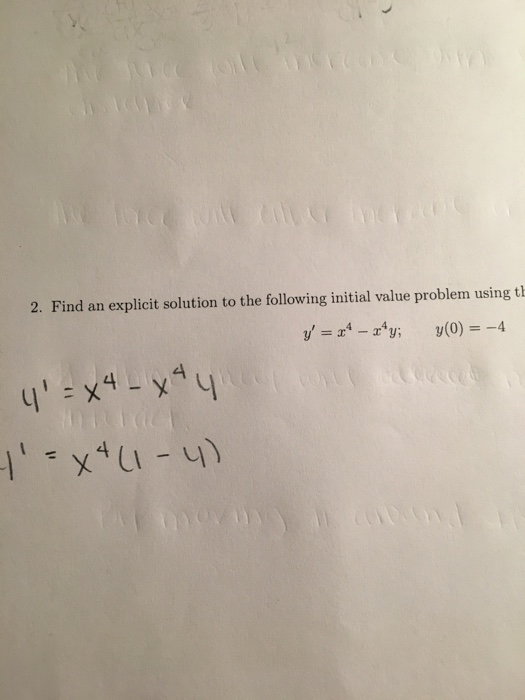 Solved Find an explicit solution to the following initial | Chegg.com