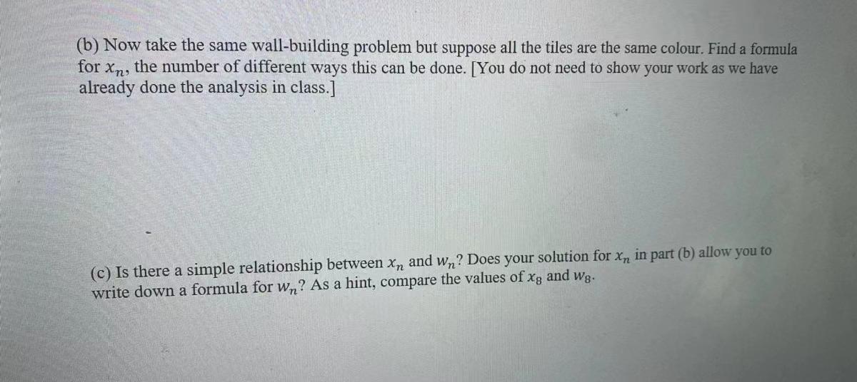 Solved 5. (3 marks) I want to pave a 2×n rectangle with 1×2 | Chegg.com