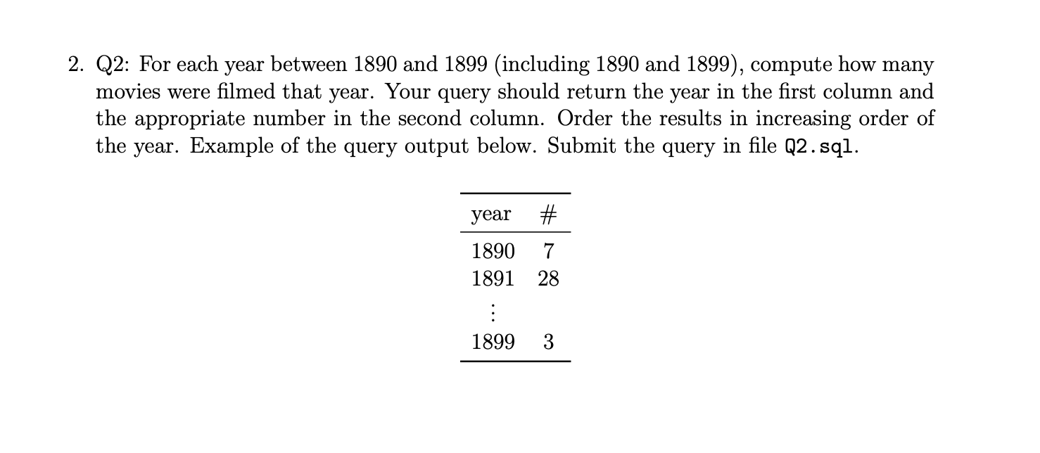 Solved In Questions 1 6 You Will Need To Write Sql Queries 