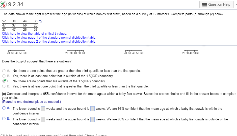 Solved & 9.2.34 Question Help The data shown to the right | Chegg.com