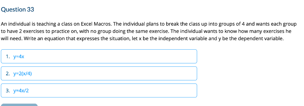 Solved Question 33 An individual is teaching a class on | Chegg.com