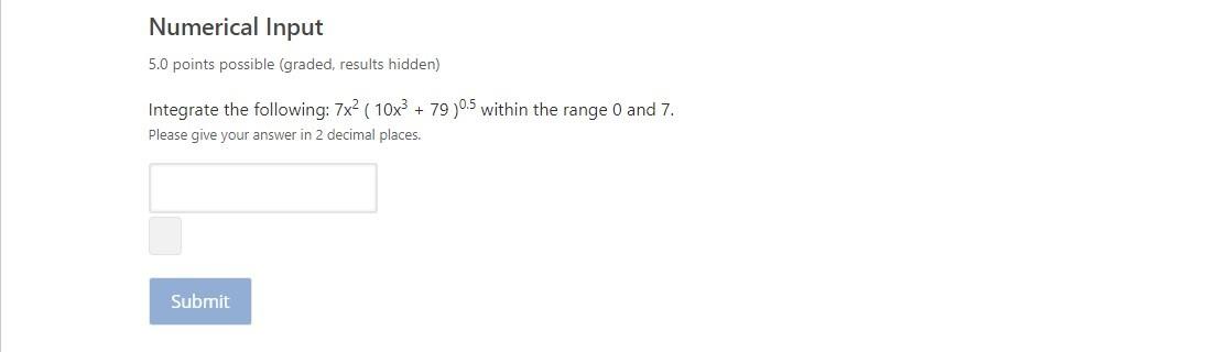 Solved Numerical Input 5.0 points possible (graded, results | Chegg.com