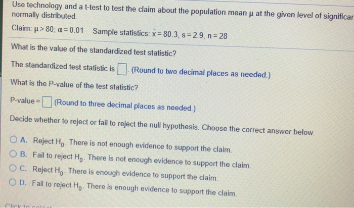 Solved Use technology and a t-test to test the claim about | Chegg.com
