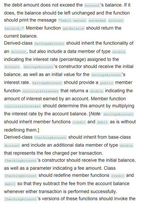 Solved Q4 - 11.10 (C++) Create an inheritance hierarchy | Chegg.com