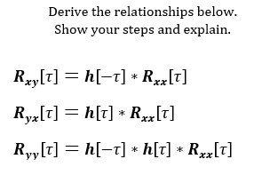 Solved Derive the relationships below. Show your steps and | Chegg.com