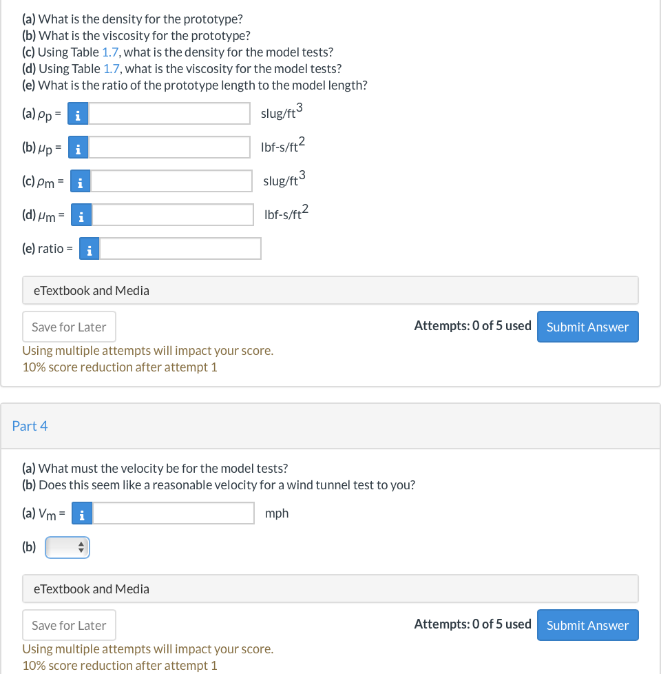Solved Correct. For this aerodynamic problem, the Reynolds | Chegg.com
