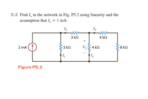 Solved 5.2 Find I, in the network in Fig. P5.2 using | Chegg.com