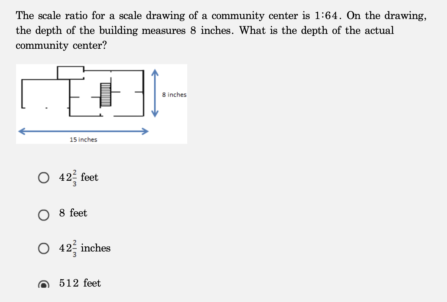 Solved The Scale Ratio For A Scale Drawing Of A Community Chegg