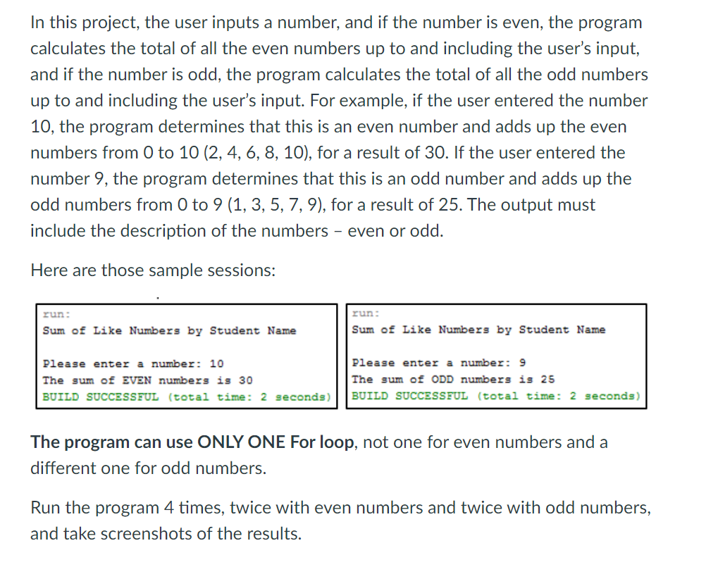Solved In this project, the user inputs a number, and if the | Chegg.com