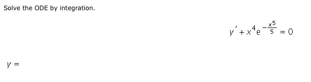 Solved Solve the ODE by integration | Chegg.com