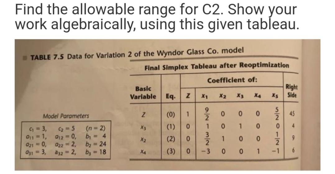 Solved Find the allowable range for C2. Show your work | Chegg.com