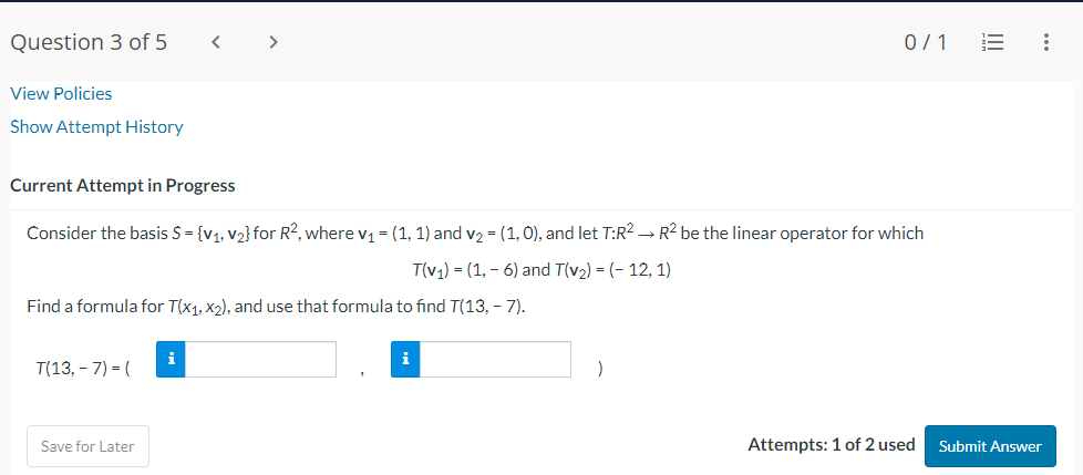 Solved Consider the basis S={v1,v2} for R2, where v1=(1,1) | Chegg.com