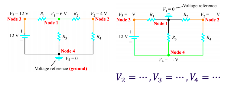 Solved If node 4 is the ground node for the first circuit, | Chegg.com