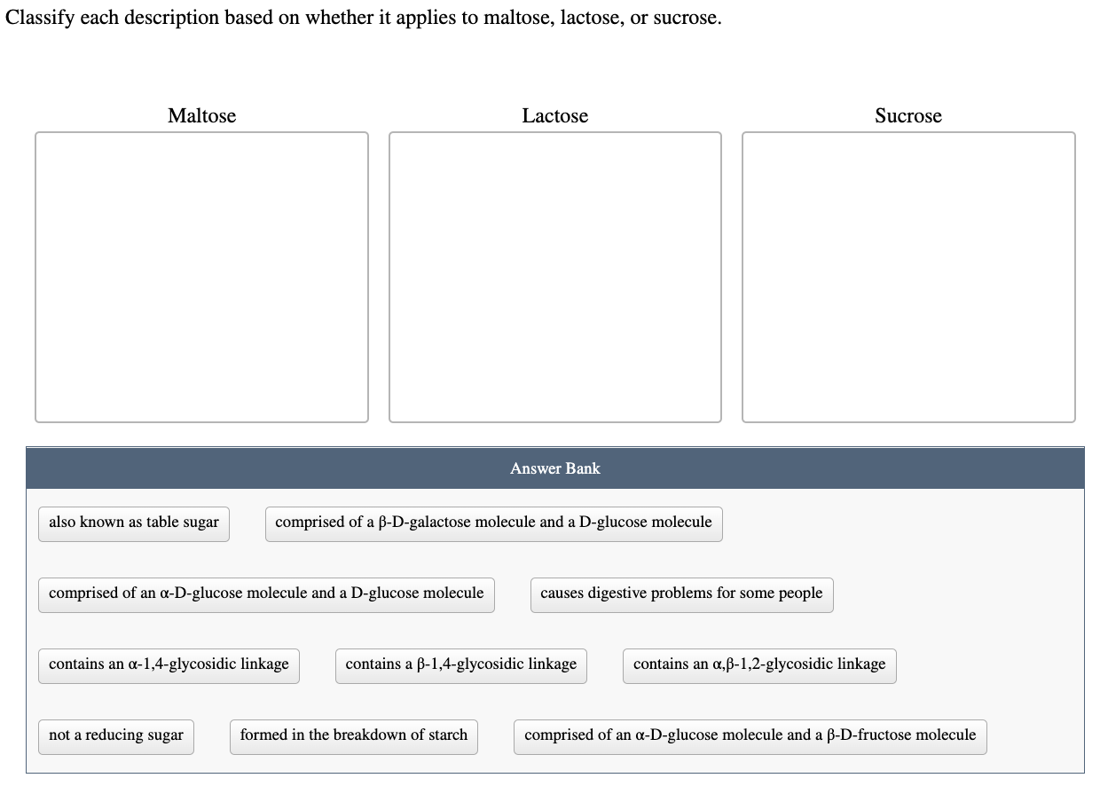 Solved Classify each description based on whether it applies | Chegg.com