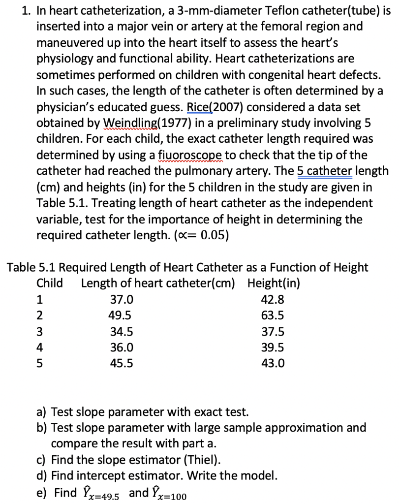 Solved 1. In heart catheterization, a 3-mm-diameter Teflon | Chegg.com
