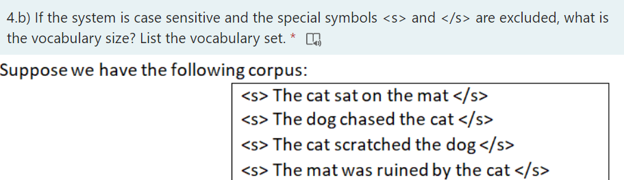 Solved 4.b) If the system is case sensitive and the special | Chegg.com