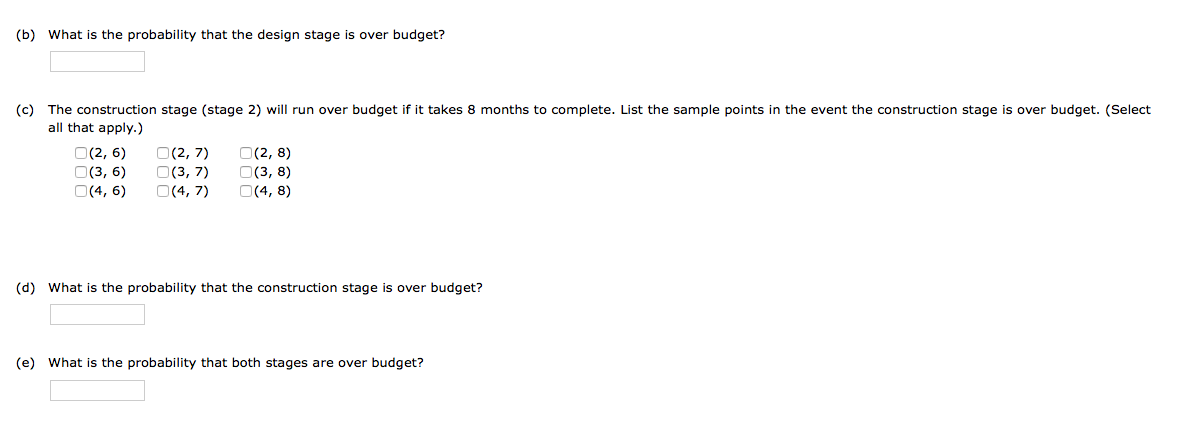 Solved Probability Assignments for the KP&L Project Based on | Chegg.com
