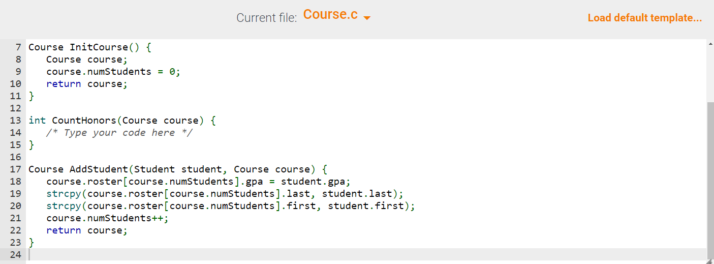 Solved File is marked as read only Current file: Course.h | Chegg.com