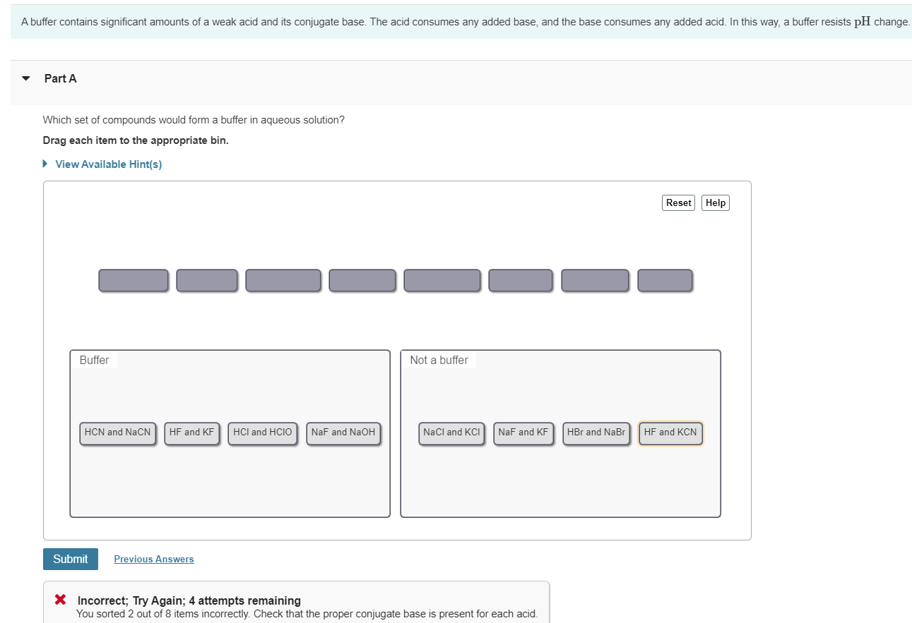 Solved A buffer contains significant amounts of a weak acid | Chegg.com