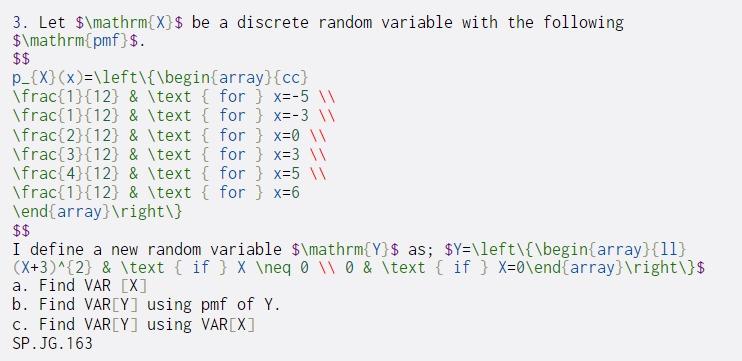Solved 3. Let $\mathrm{X}$ be a discrete random variable | Chegg.com