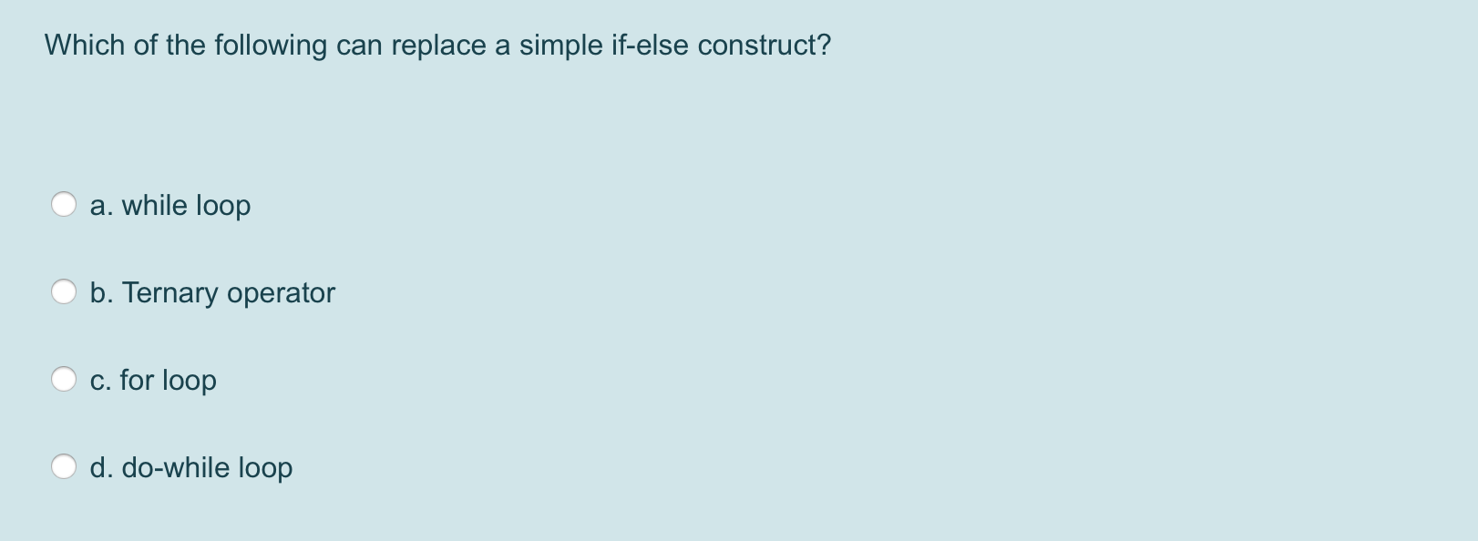 Solved Which of the following can replace a simple if-else | Chegg.com